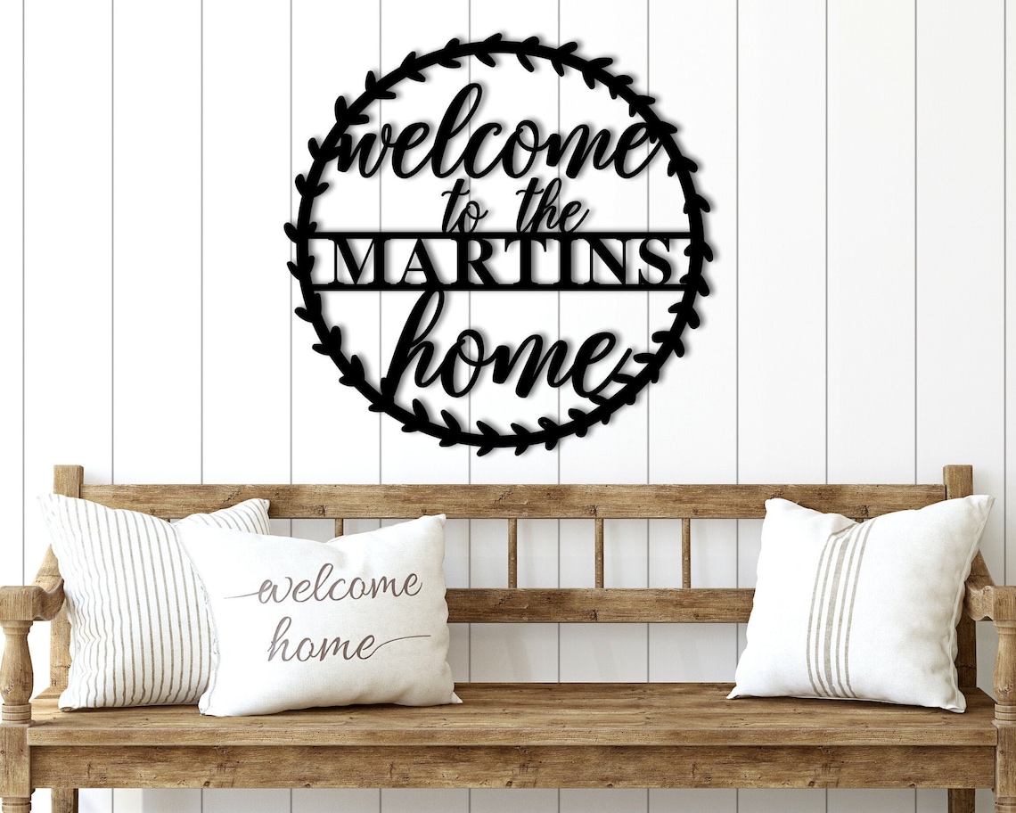 Custom Metal Signs for Home, Custom Welcome Home Signs, Custom Welcome ...