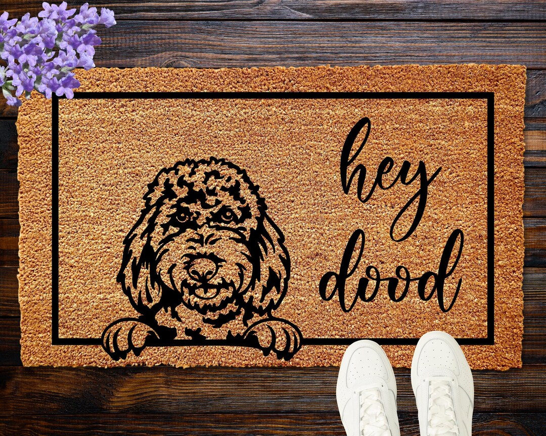 Doodle Dog Doormat, Goldendoodle Gifts, Labradoodle Doormat, Welcome ...