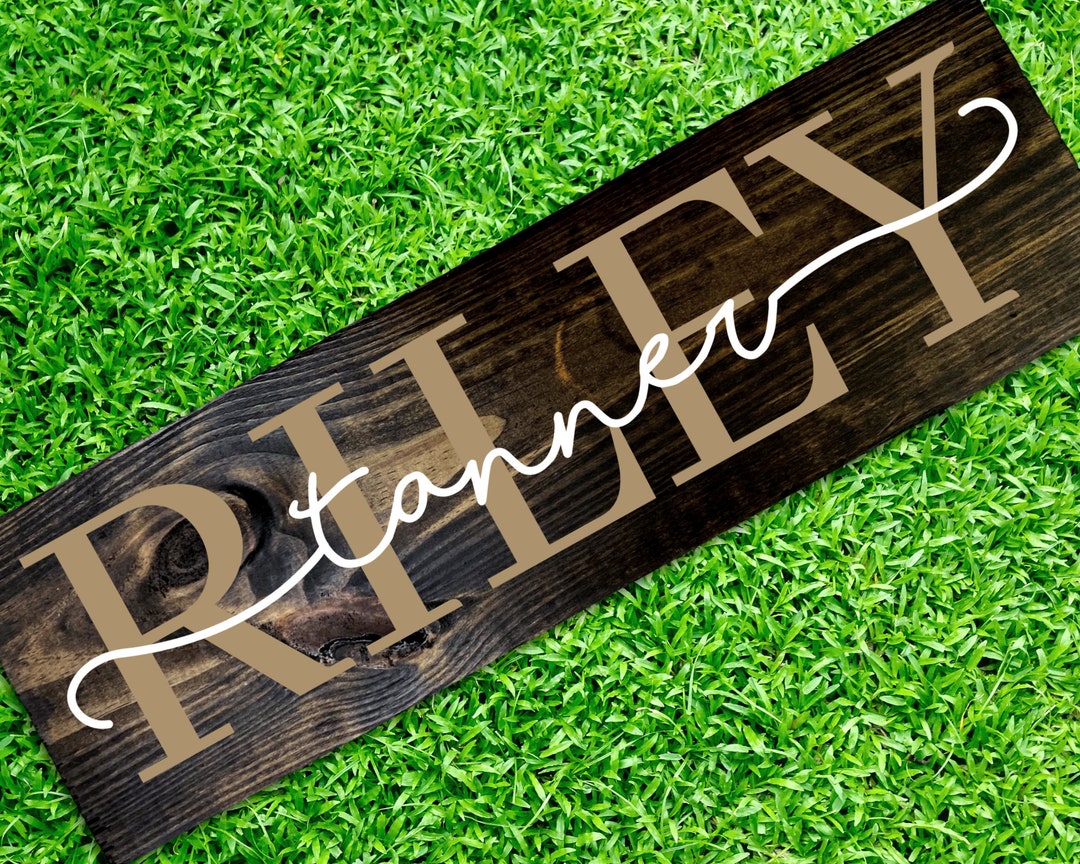 baby-name-sign-for-nursery-wood-baby-name-announcement-etsy
