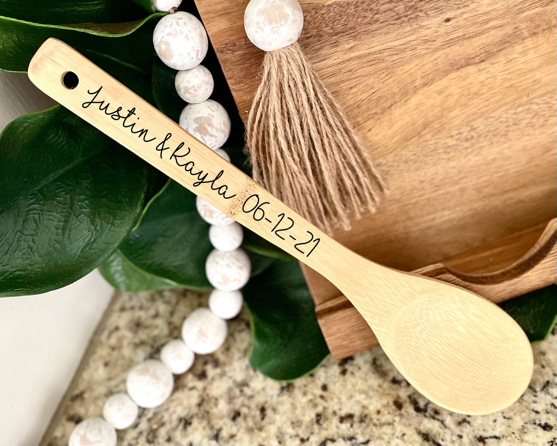 Custom Wooden Spoon-personalized Wooden Spoon-laser Engraved Wooden ...