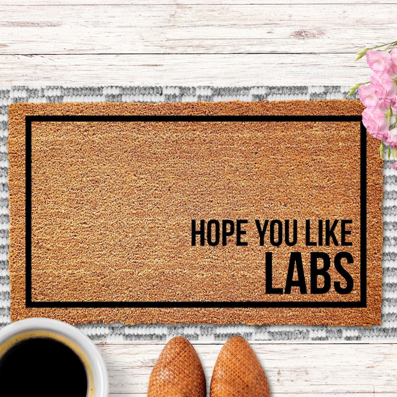 Brown Lab Welcome Mat - Etsy
