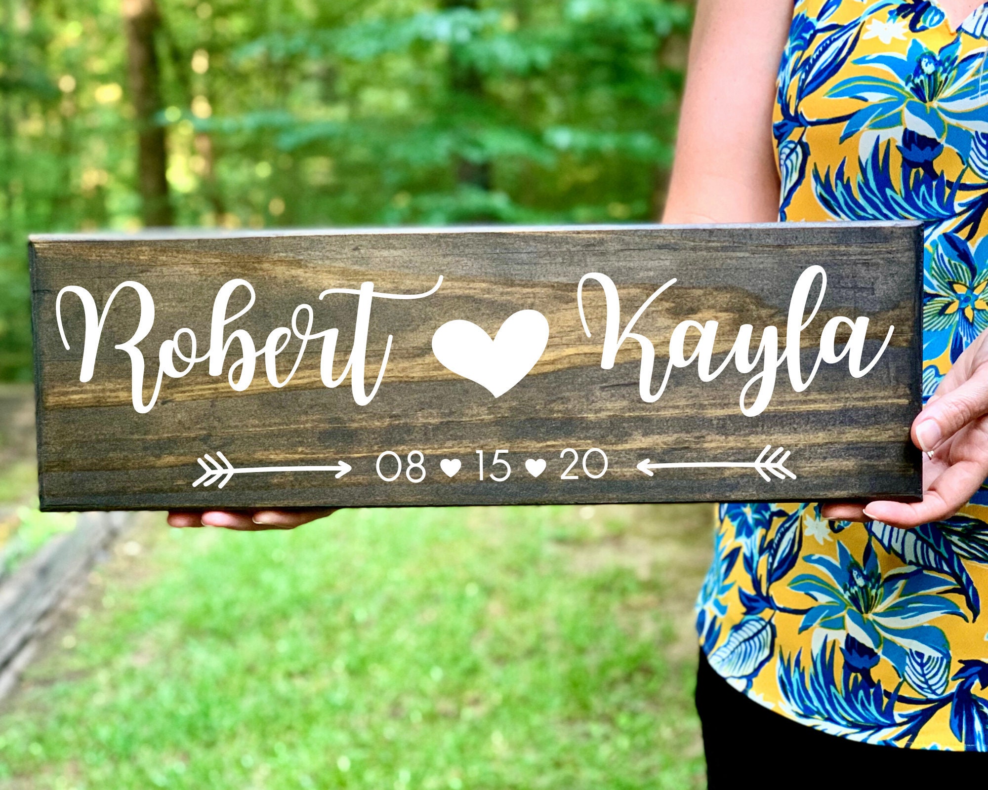 Personalized Couple Names Sign Wedding Gift Idea Anniversary - Etsy