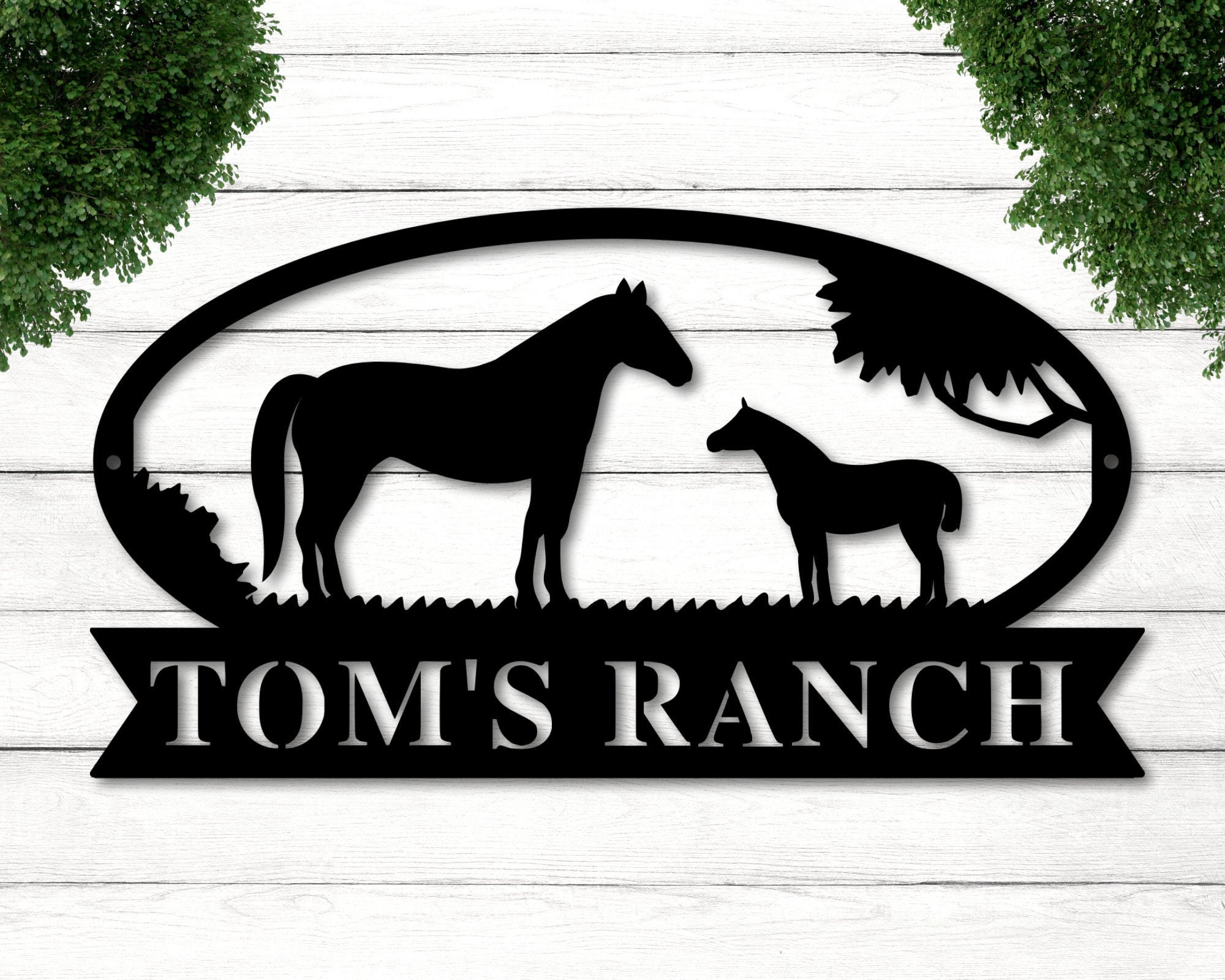 Custom Metal Sign for Horse Ranch Sign Horse Farm Signs Metal - Etsy
