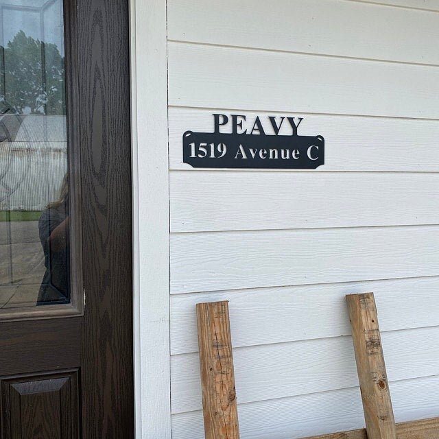 Family Name Address Sign, Metal Address Plaque for House, Last Name ...