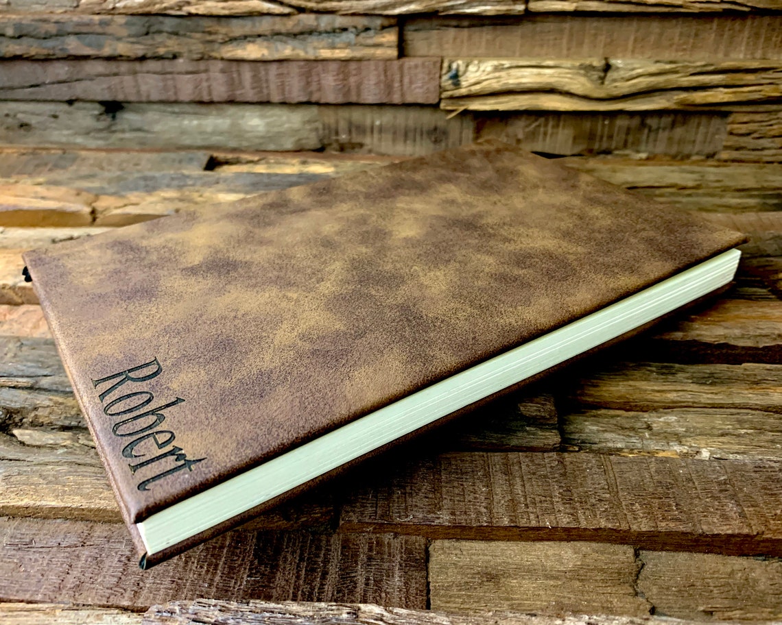 Engraved Leather Journal, Journal Personalized Leather, Personalized ...