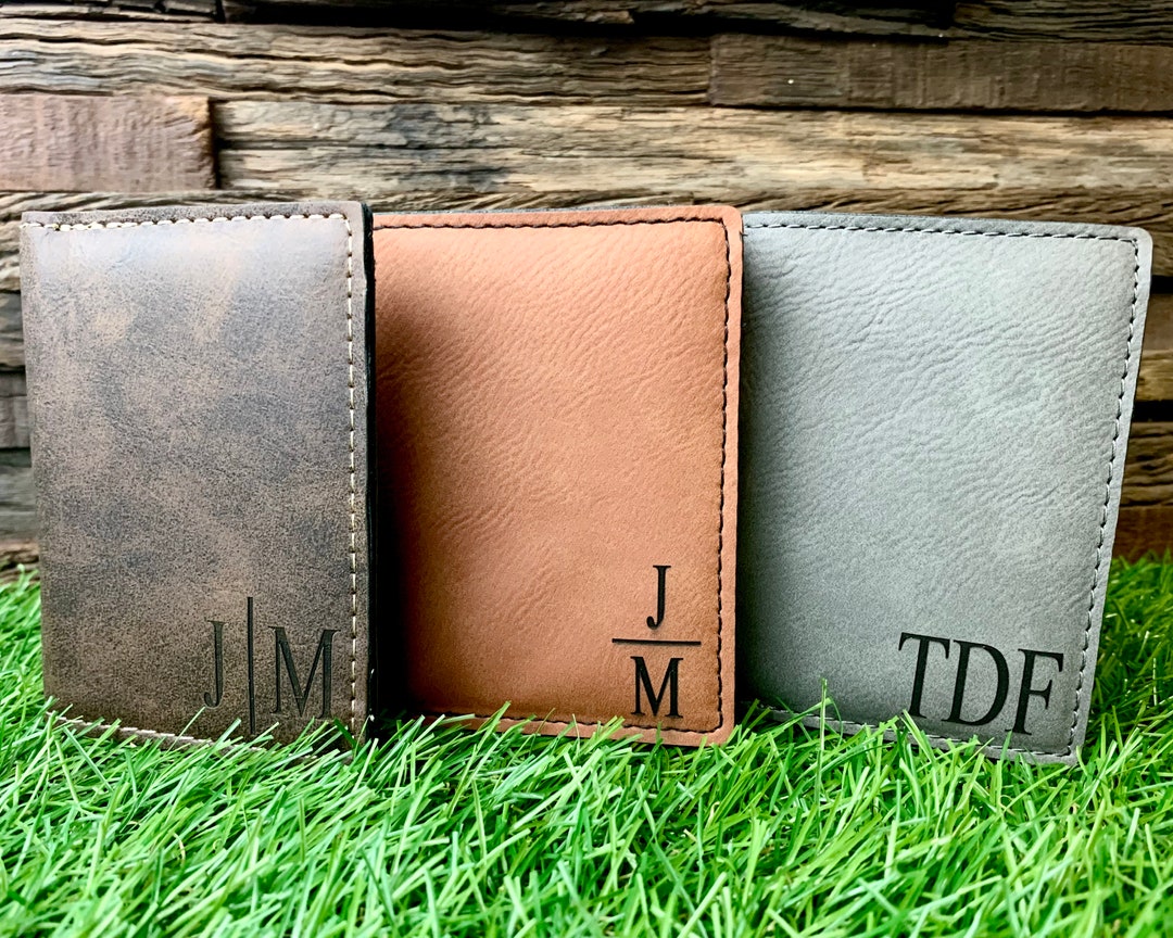 Engraved Trifold Mens Wallet, Personalized Trifold Wallet, Custom Tri ...