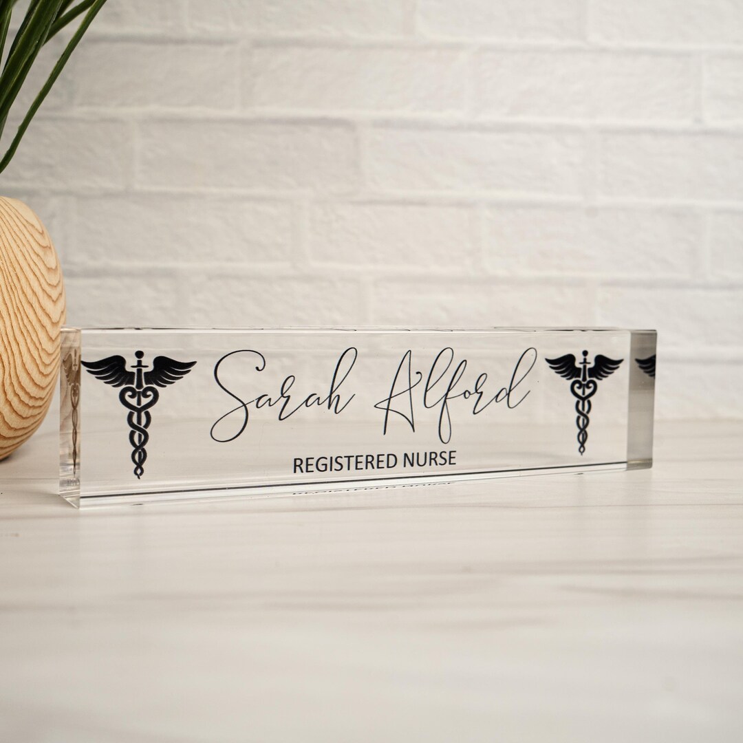 Nurse Desk Name Plate, Nurse Gifts, Nurse Desk Decor, Nurse Graduation ...