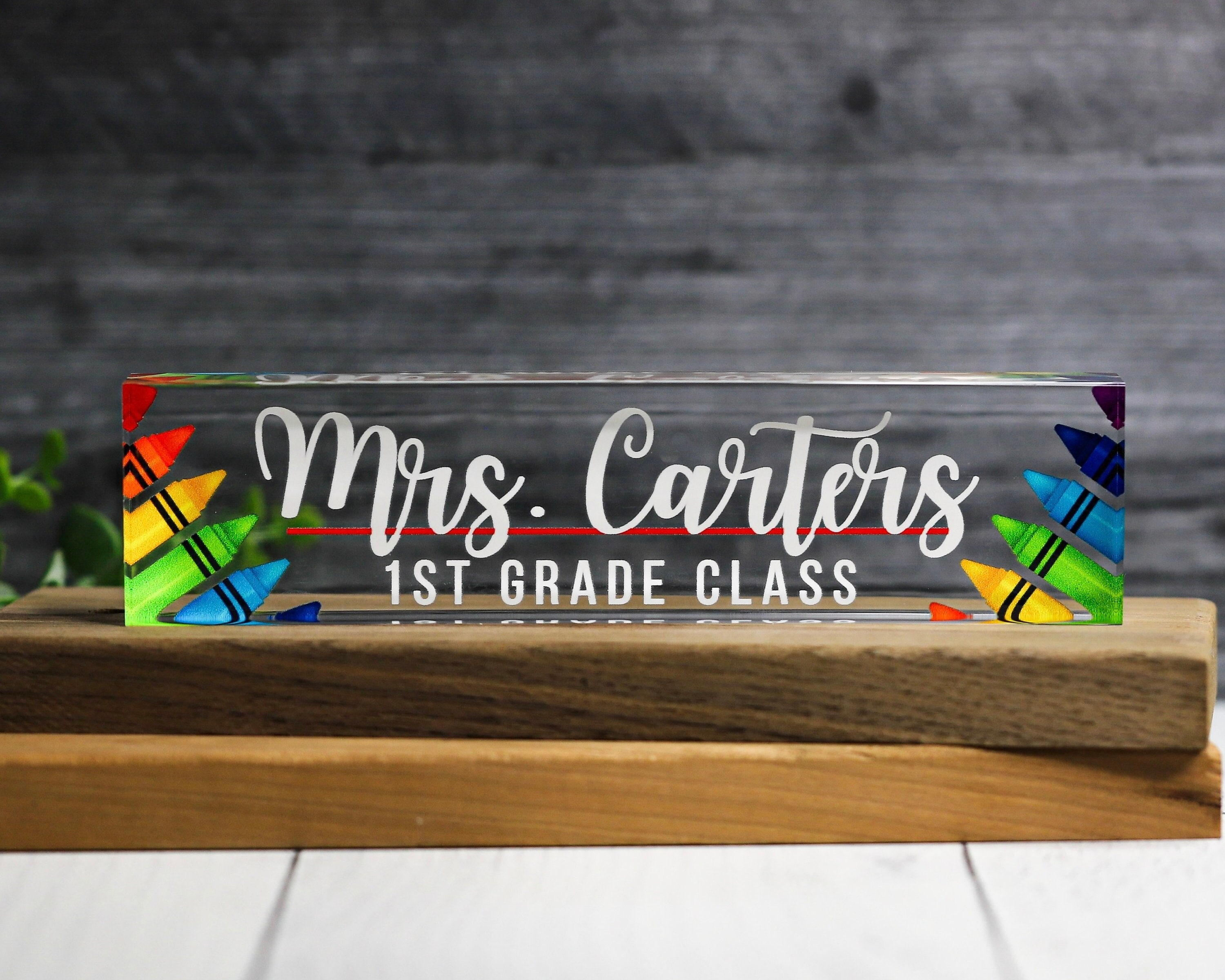 Personalized Teacher Desk Name Plate, Name Plaque, Teacher Gift ...