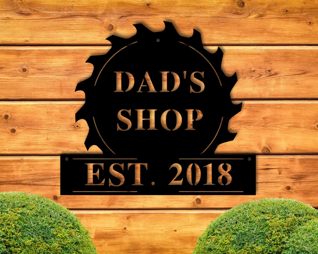 Personalized Fathers Day Sign for Dad, Dads Workshop Sign,personalized ...