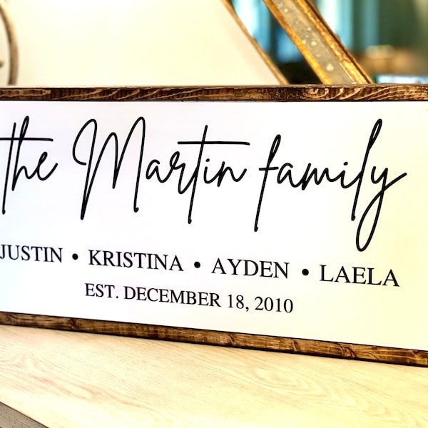 Family Name Sign - Etsy