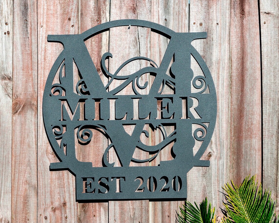 Personalized Family Name Metal Sign Personalized Valentine - Etsy