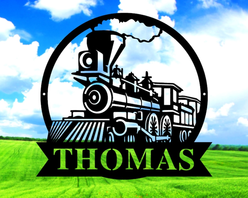 Train Metal Sign Custom Train Sign Personalized Train Sign - Etsy