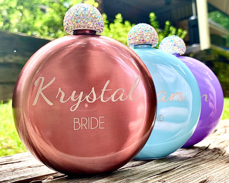 Bachelorette Party Flasks for Bridesmaid Gifts Flask for - Etsy