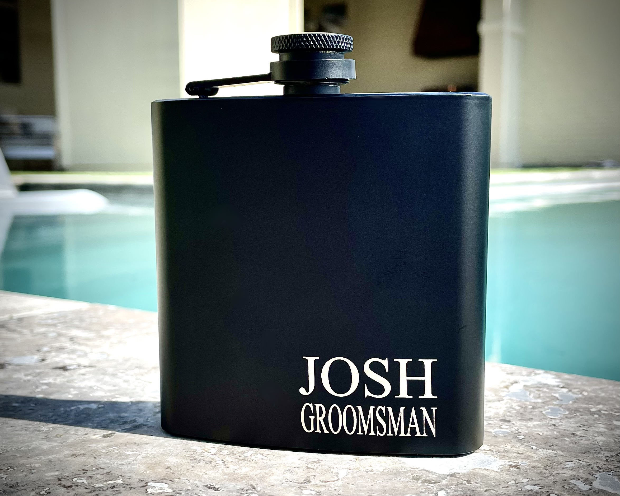 Engraved Flask for Groomsmen Gift, Personalized Flask for Men, Custom ...