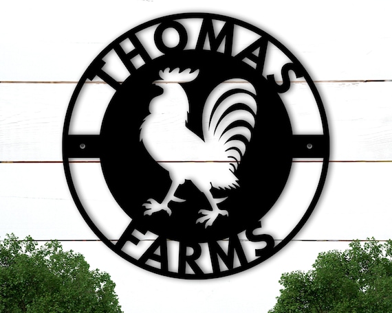 Metal Farm Sign Personalized Farm Metal Sign Rooster Metal - Etsy