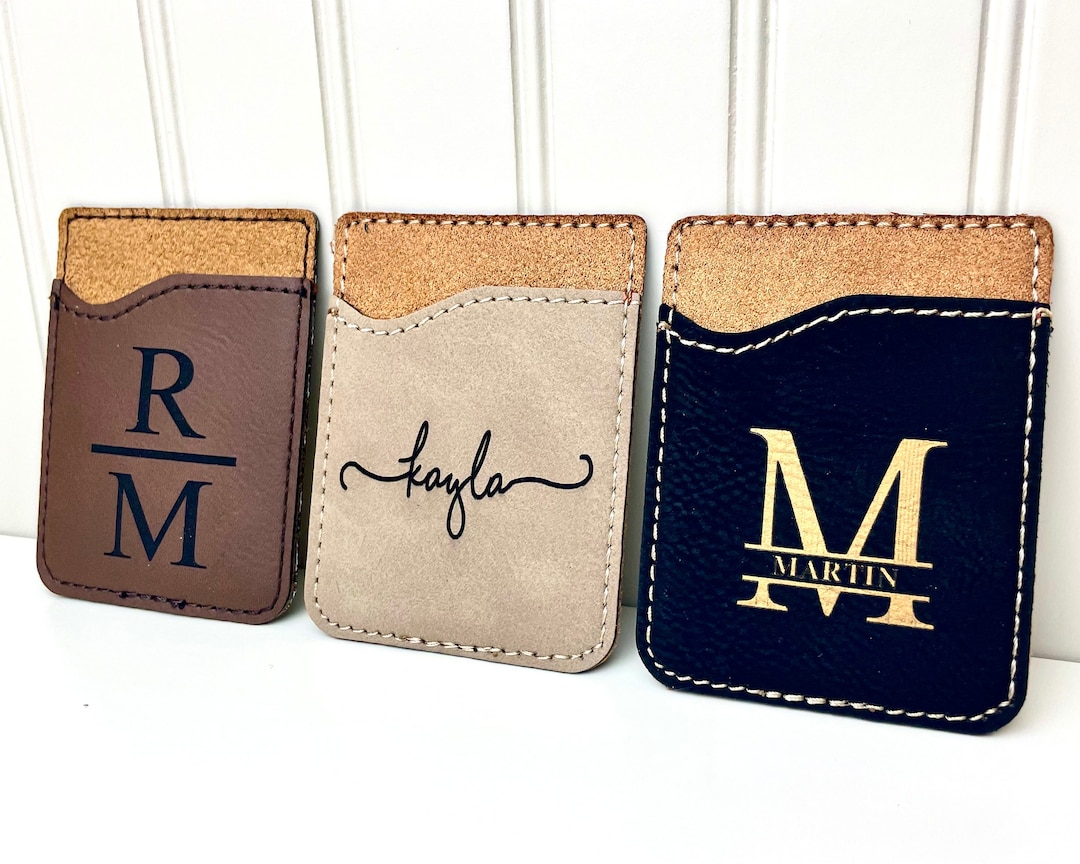 Personalized Cell Phone Wallet, Custom Phone Wallet, Engraved Phone ...