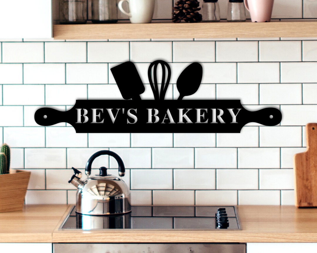 Custom Kitchen Sign, Personalized Kitchen Sign, Metal Kitchen Sign ...