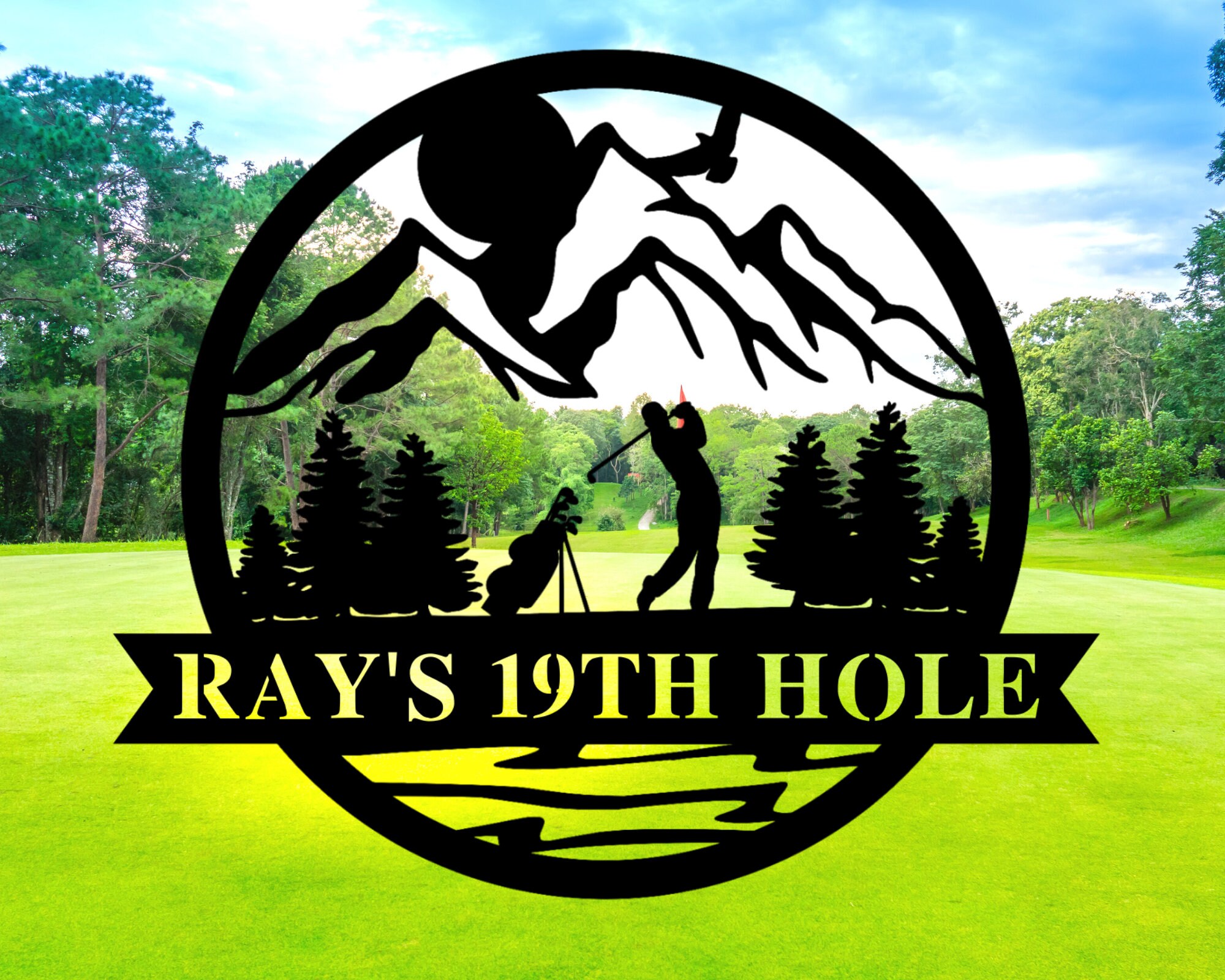 Custom Golf Metal Sign, Personalized Golf Gifts for Men, Golf Man Cave ...