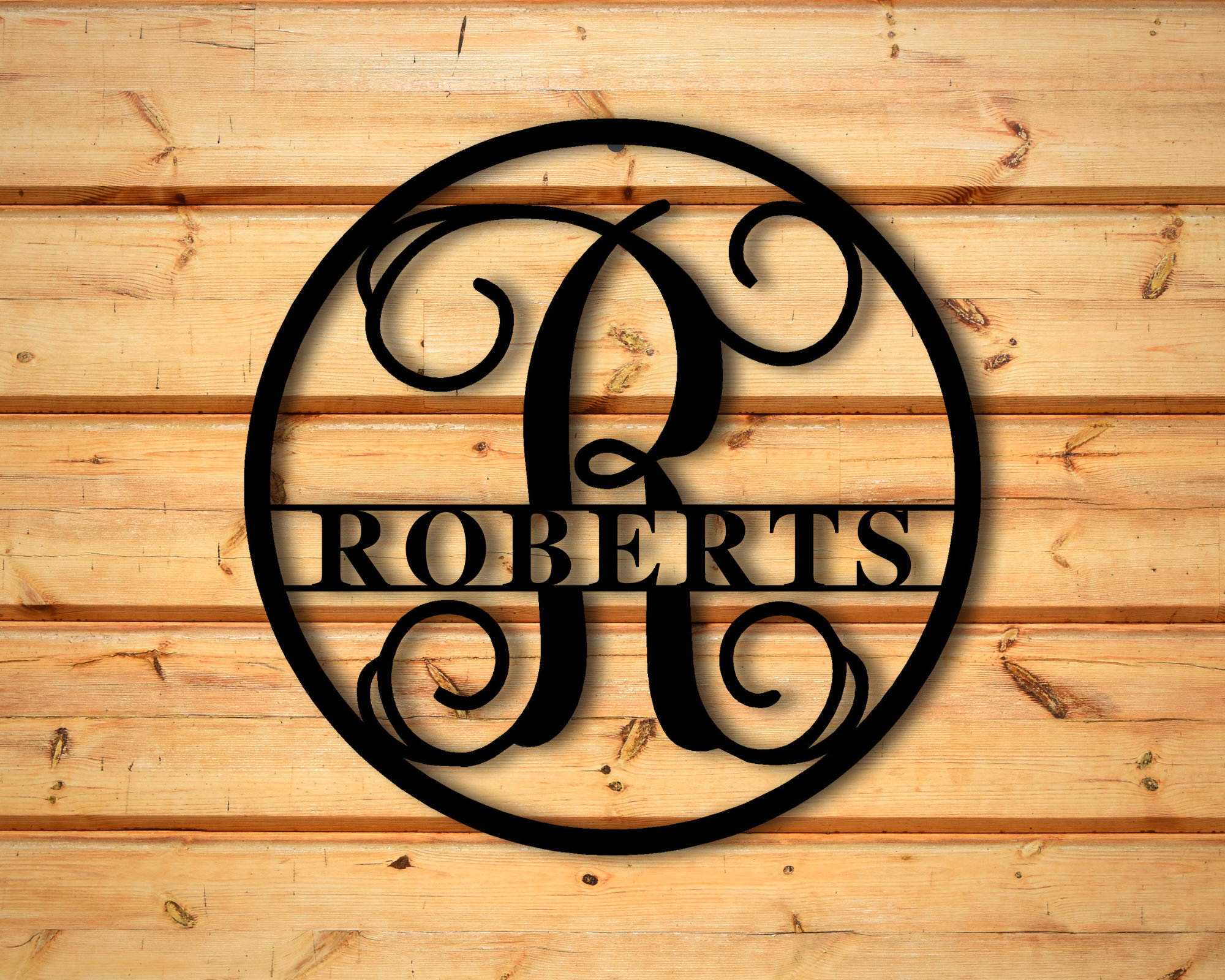 Home Décor Housewarming Gift Metal Monogram Sign Door Hanger Metal ...