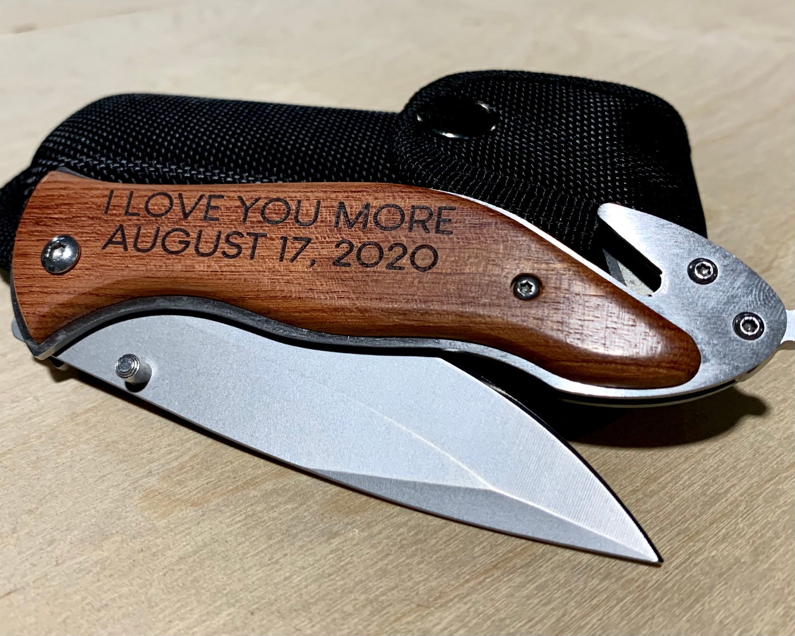 Personalized Pocket Knife Engraved I love You More Gift for | Etsy