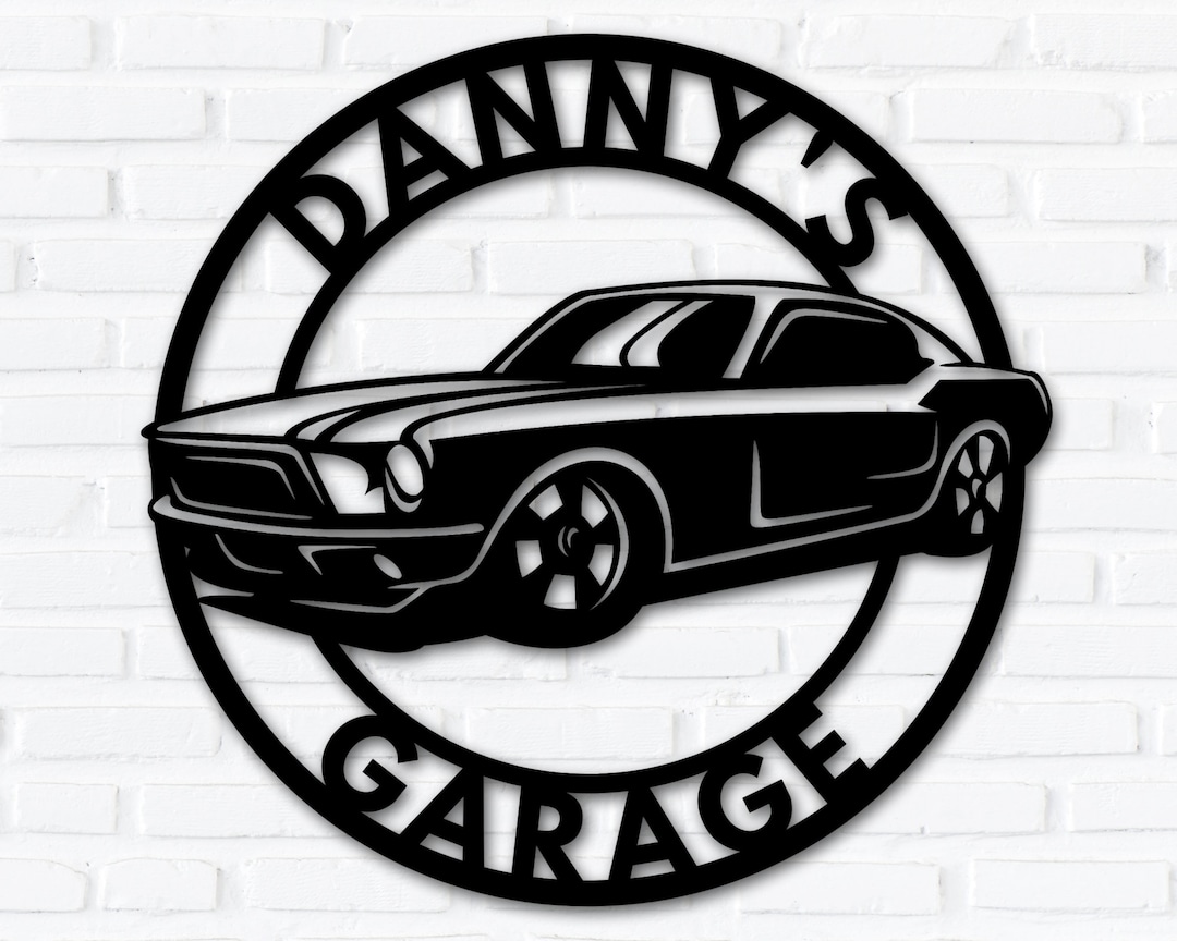 Personalized Metal Car Sign, Car Signs for Garage, Car Name Sign ...