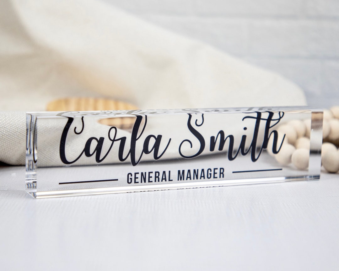 Custom Desk Nameplate, Desk Plaque, Name Plate for Desk, Custom Office ...