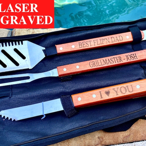 Personalized BBQ Grill Set Grilling Gifts for Men - Etsy