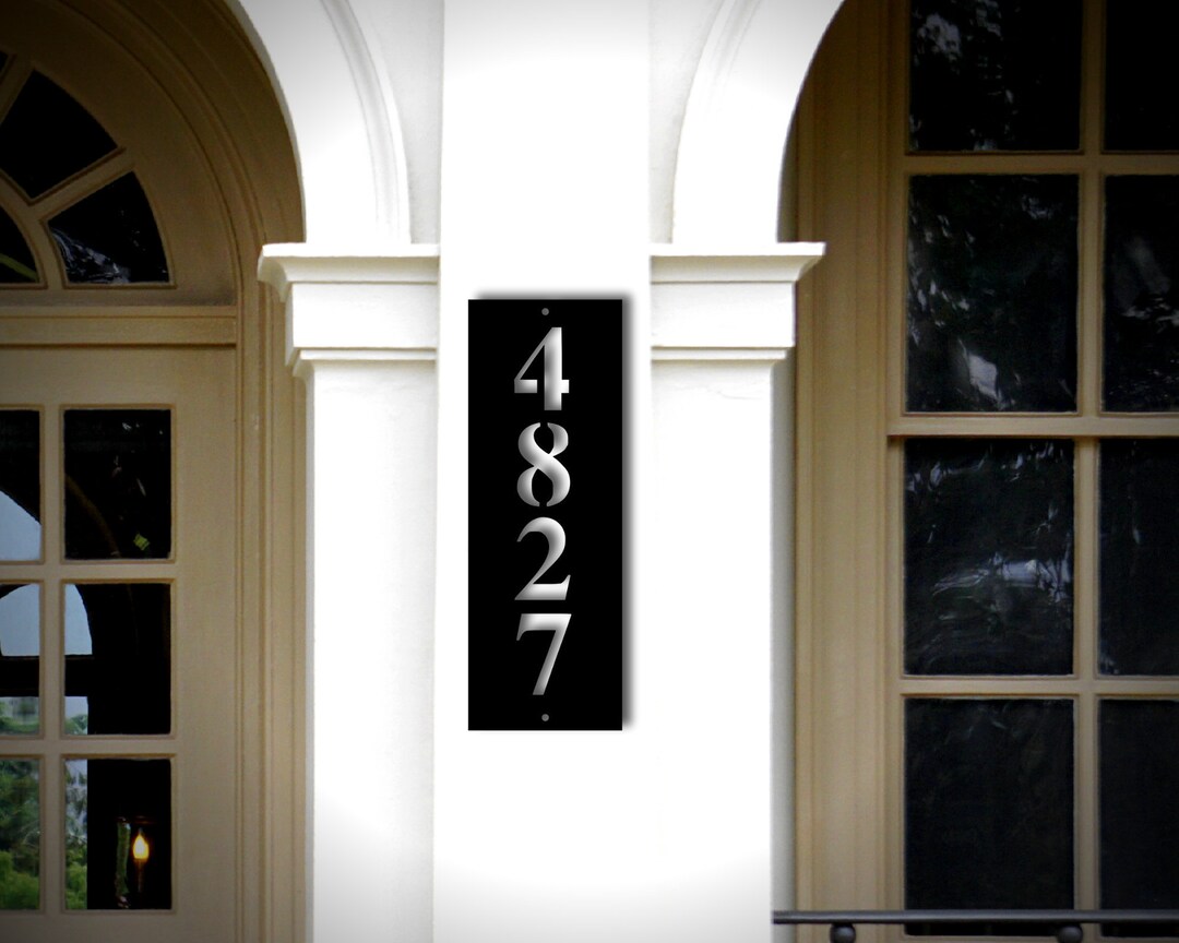 Vertical Address Plaque for House, Vertical Address Numbers, Vertical ...