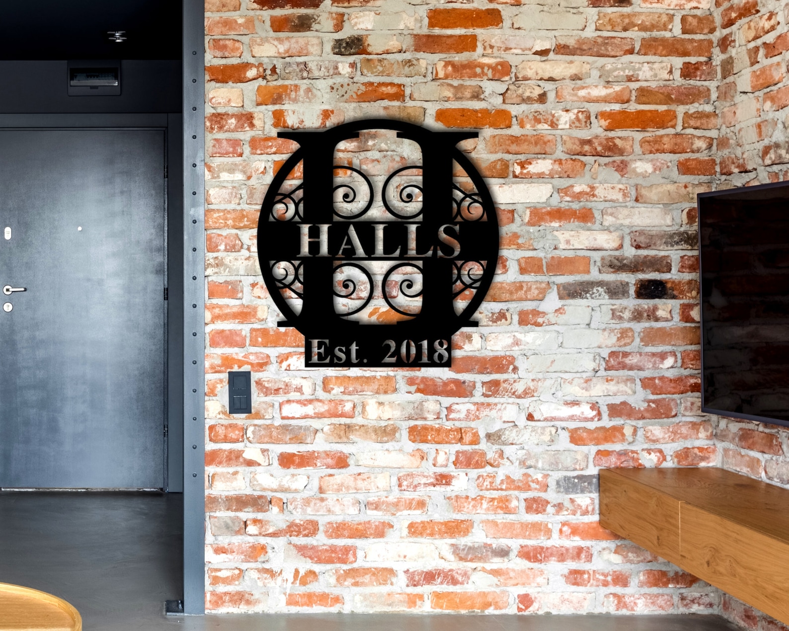 Personalized Metal Monogram Sign, Personalized Metal Sign, Personalized ...