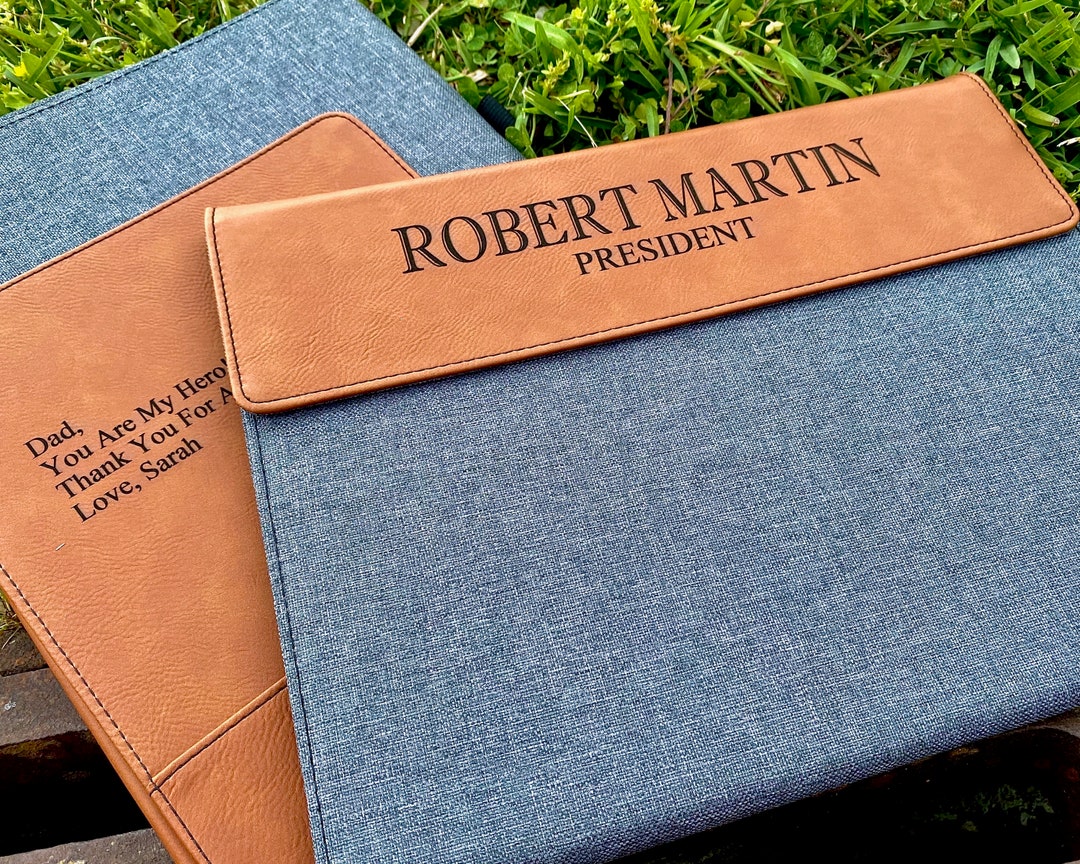 Personalized Padfolio, Engraved Portfolio, Personalized Notebook ...