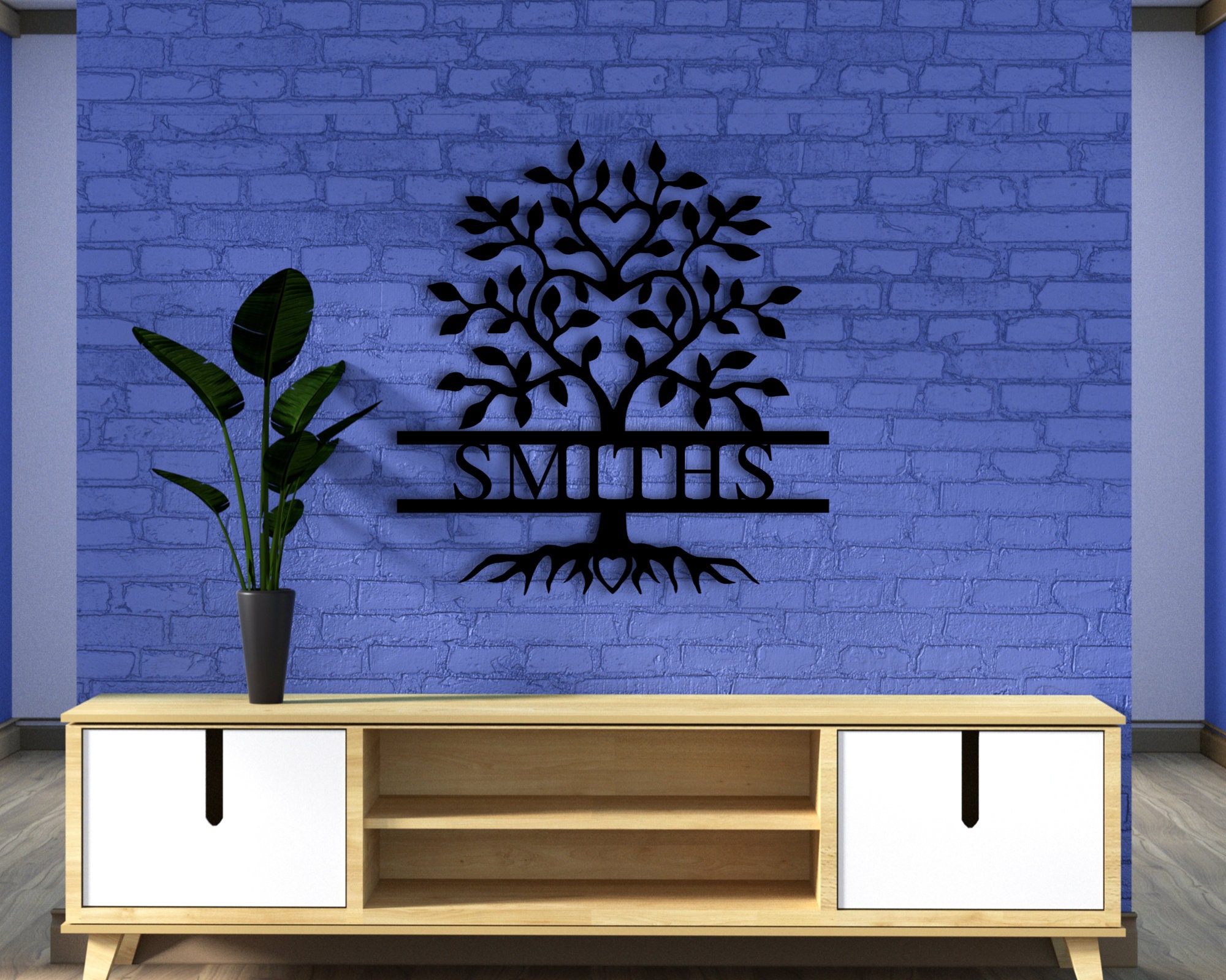 Last Name Metal Sign, Family Name Sign, Personalized Metal Wall Decor ...