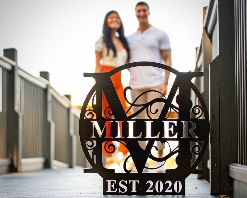 Personalized Family Name Metal Sign Metal Established Family - Etsy