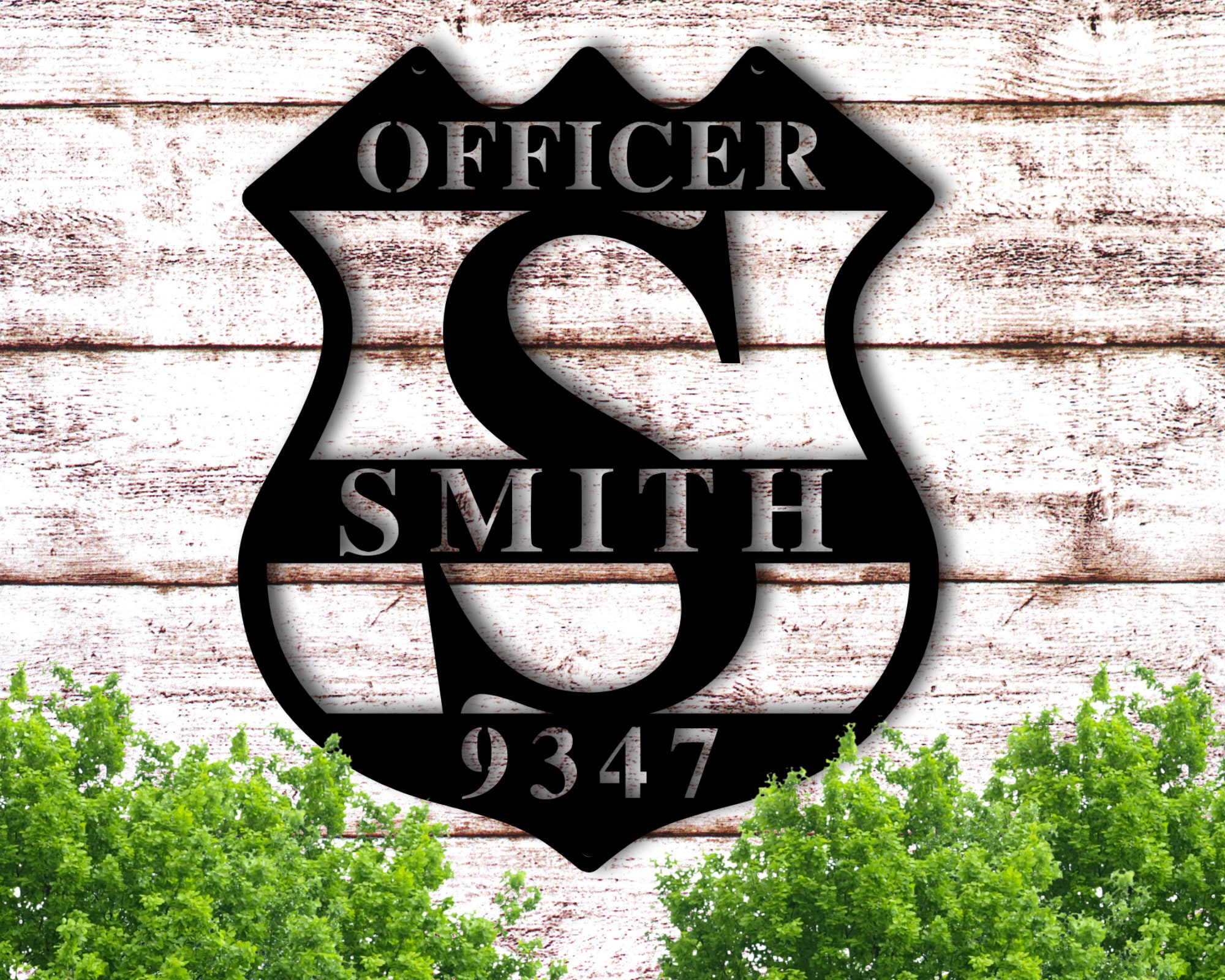 Personalized Police Sign for Home Metal Wall Art Police - Etsy