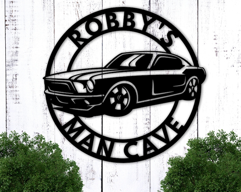 Personalized Metal Car Sign Car Signs for Garage Car Name - Etsy