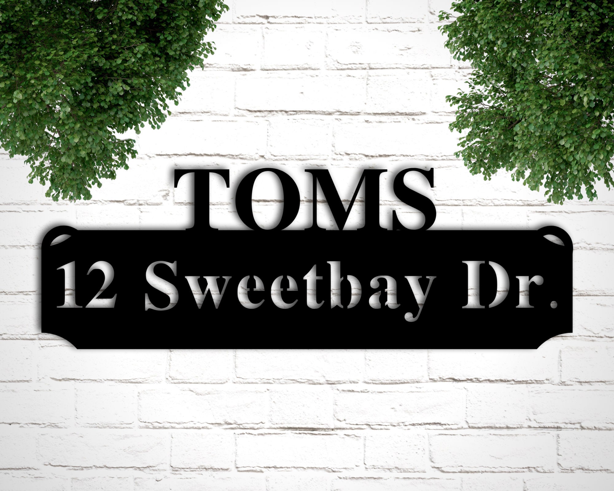 Family Name Address Sign Metal Address Plaque for House Last - Etsy