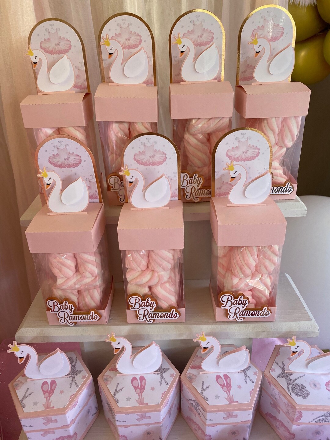 8 Swan Themed Favor Boxes - Ballerina Favor Boxes - Etsy