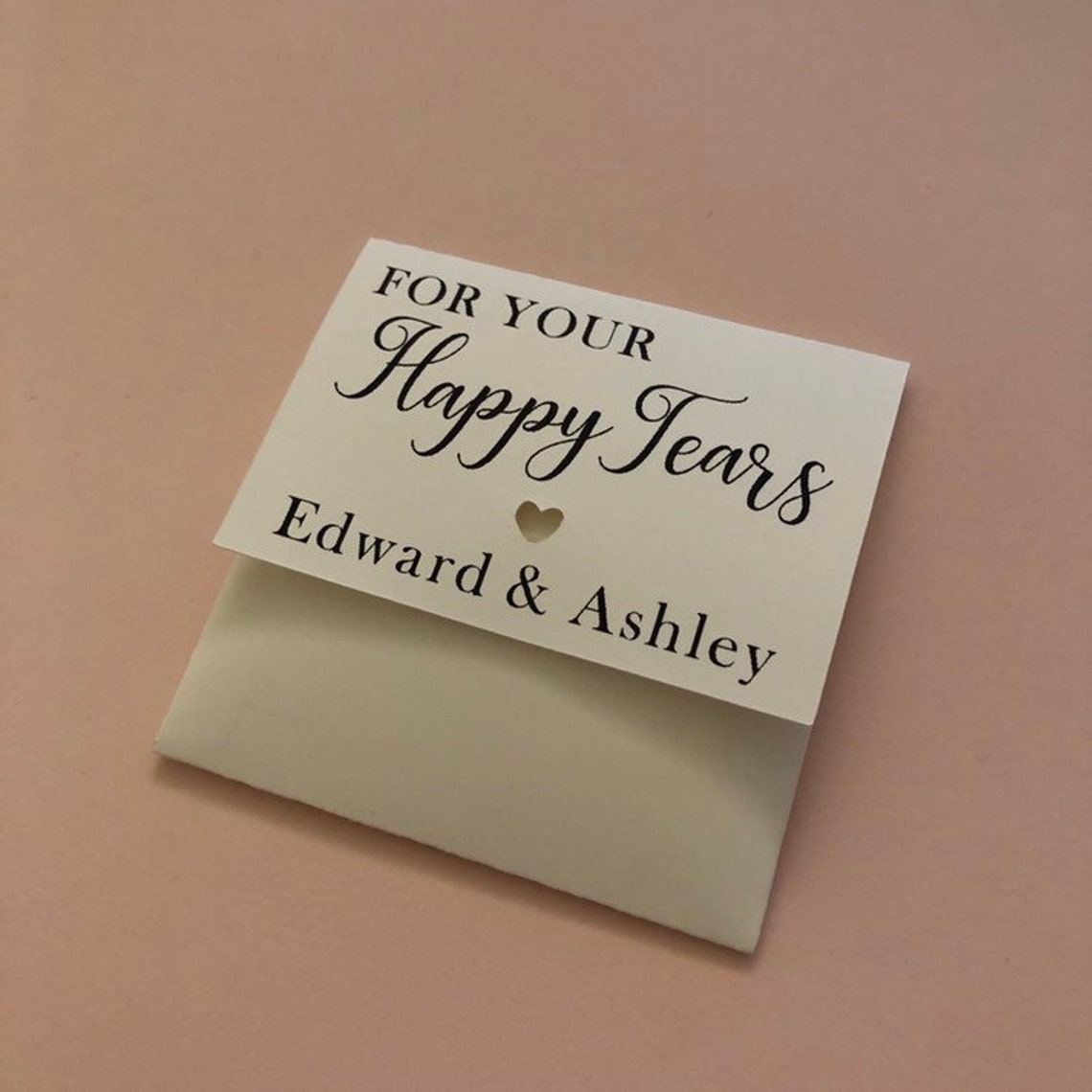 Happy Tears of Joy Tissue Packs Box Personalized Wedding Ceremony ...