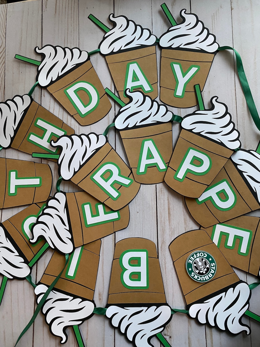 Starbucks Coffee Birthday Party Banner / Frappe Birthday Party ...