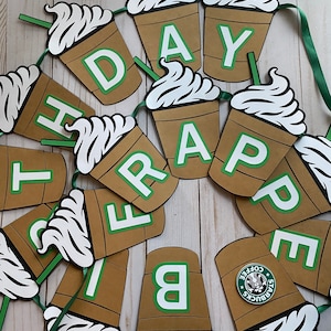 Starbucks Coffee Birthday Party Banner / Frappe Birthday Party ...