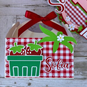 Strawberry Gable Box, Fruit Decoration, First Bir Theme, Berr Birthday ...