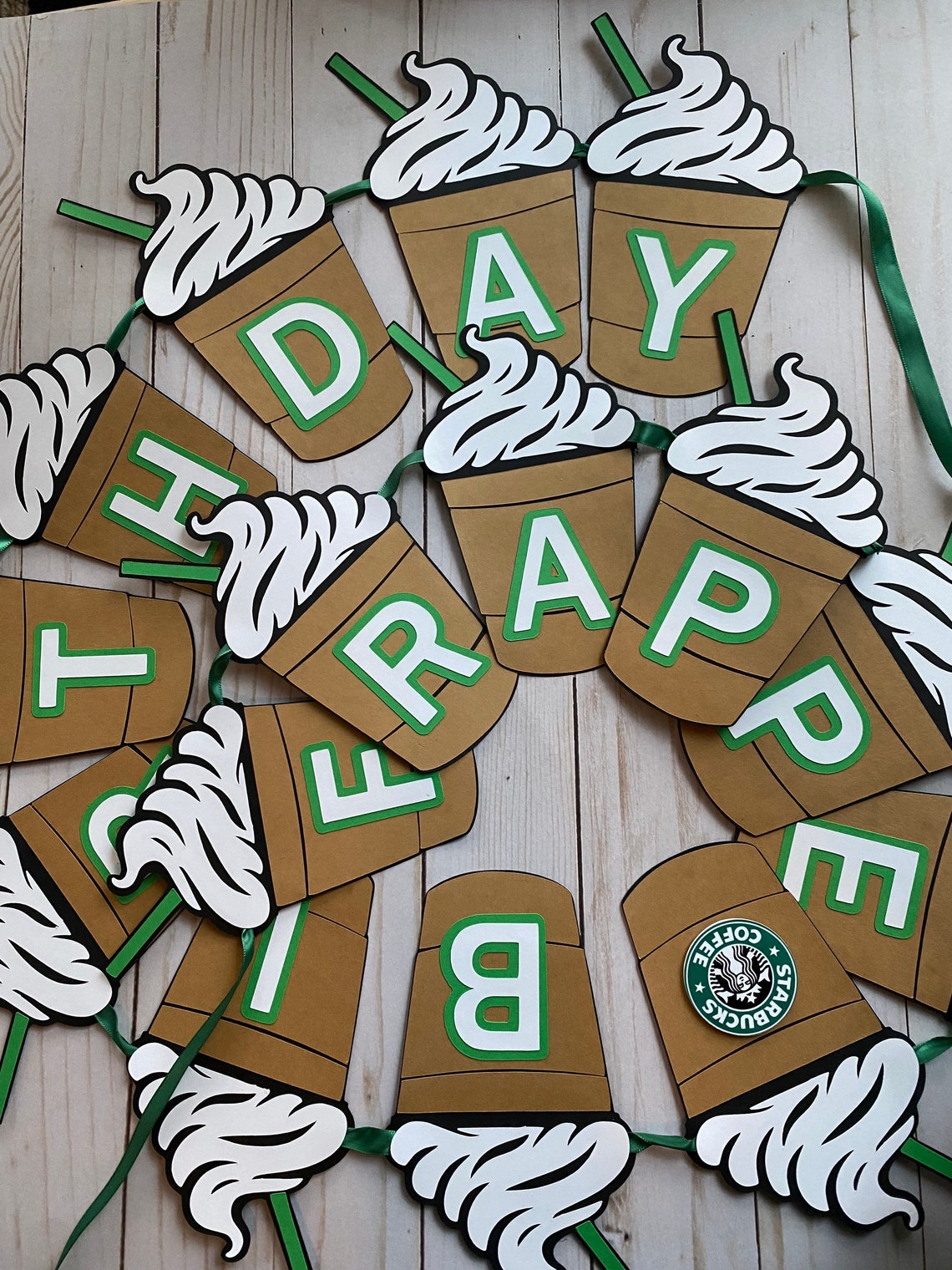 Starbucks Coffee Birthday Party Banner / Frappe Birthday Party ...