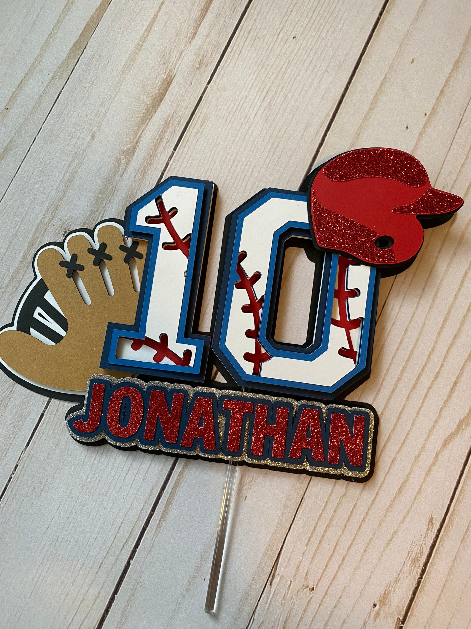Personalized Baseball Cake Topper Sports Party - Etsy