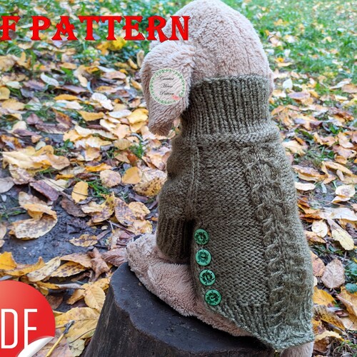 Cute Dog Sweater Knitting Pattern PDF Small Dog Sweater - Etsy