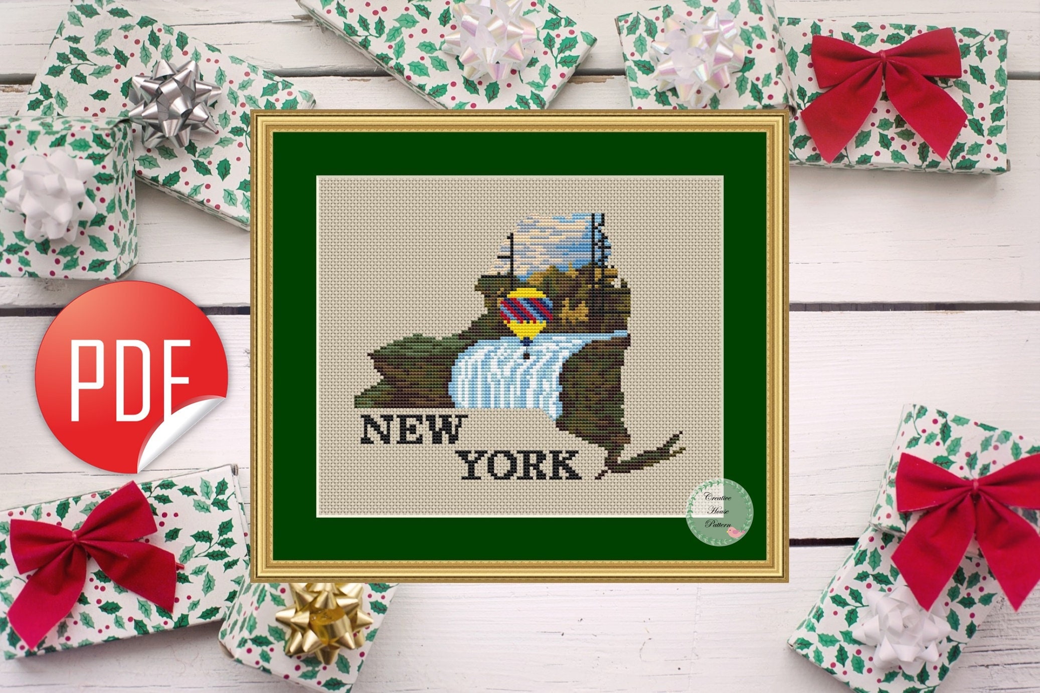 New York State Cross Stitch Pattern Nature Counted Cross - Etsy