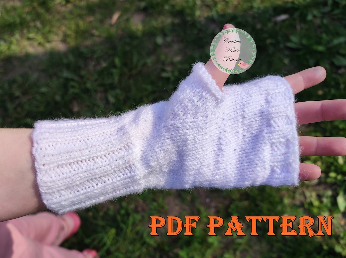 Kids Fingerless Glove Knitting Pattern Pdf Kids Mittens - Etsy