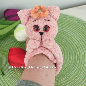 Crochet Bracelet Pattern PDF English, Crochet Slap Bracelet, Cat ...