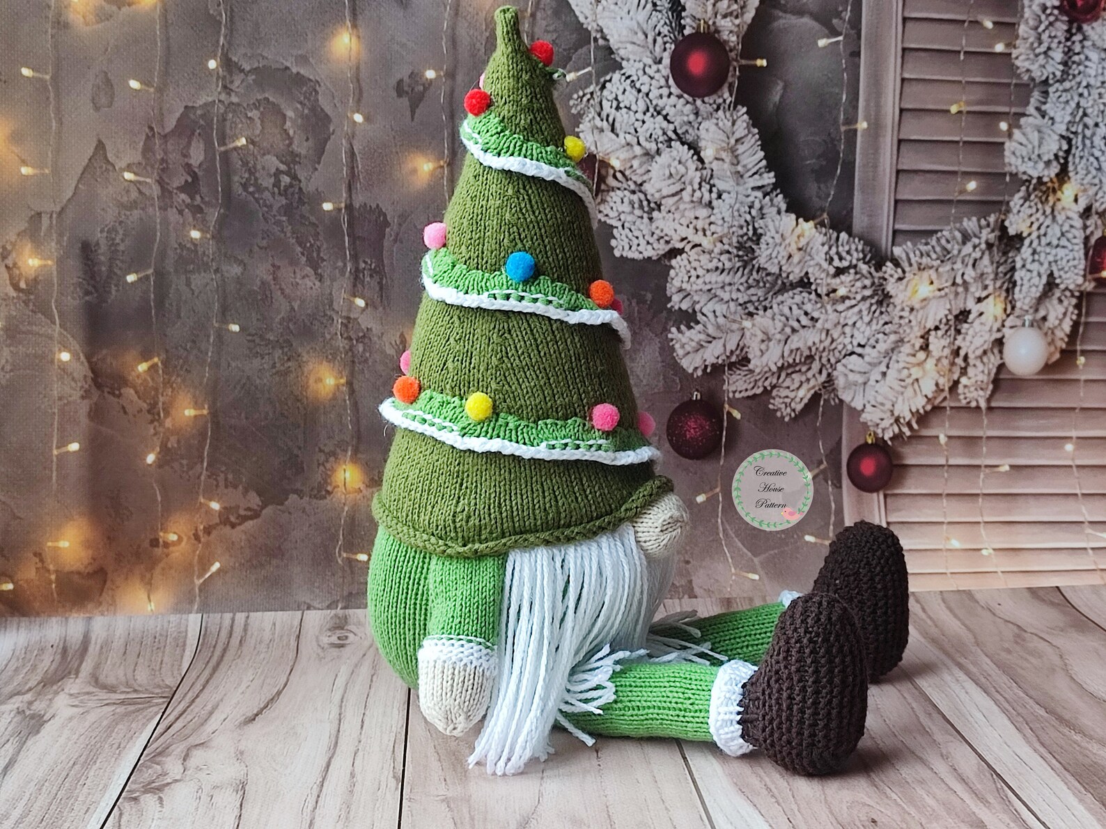 Christmas Gnome Knitting Pattern Instant PDF Easy Knitted - Etsy