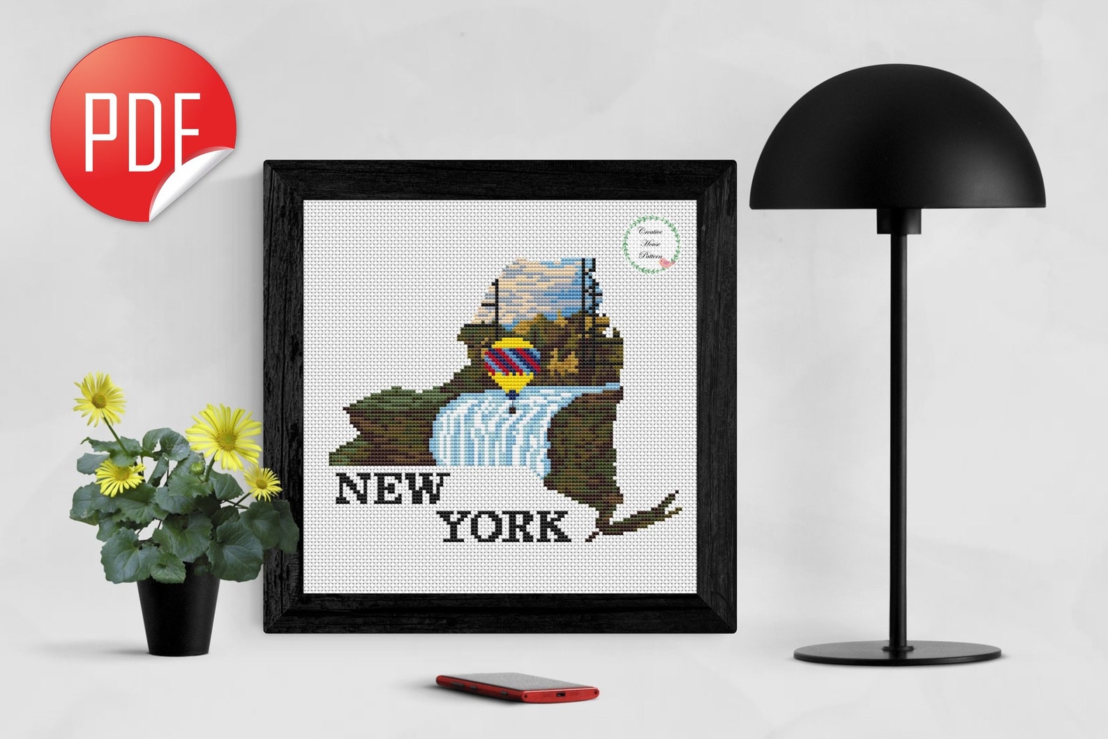 New York State Cross Stitch Pattern Nature Counted Cross - Etsy
