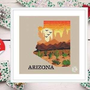 US States Cross Stitch Patterns 50 in 1 Set, Nature Counted Cross ...