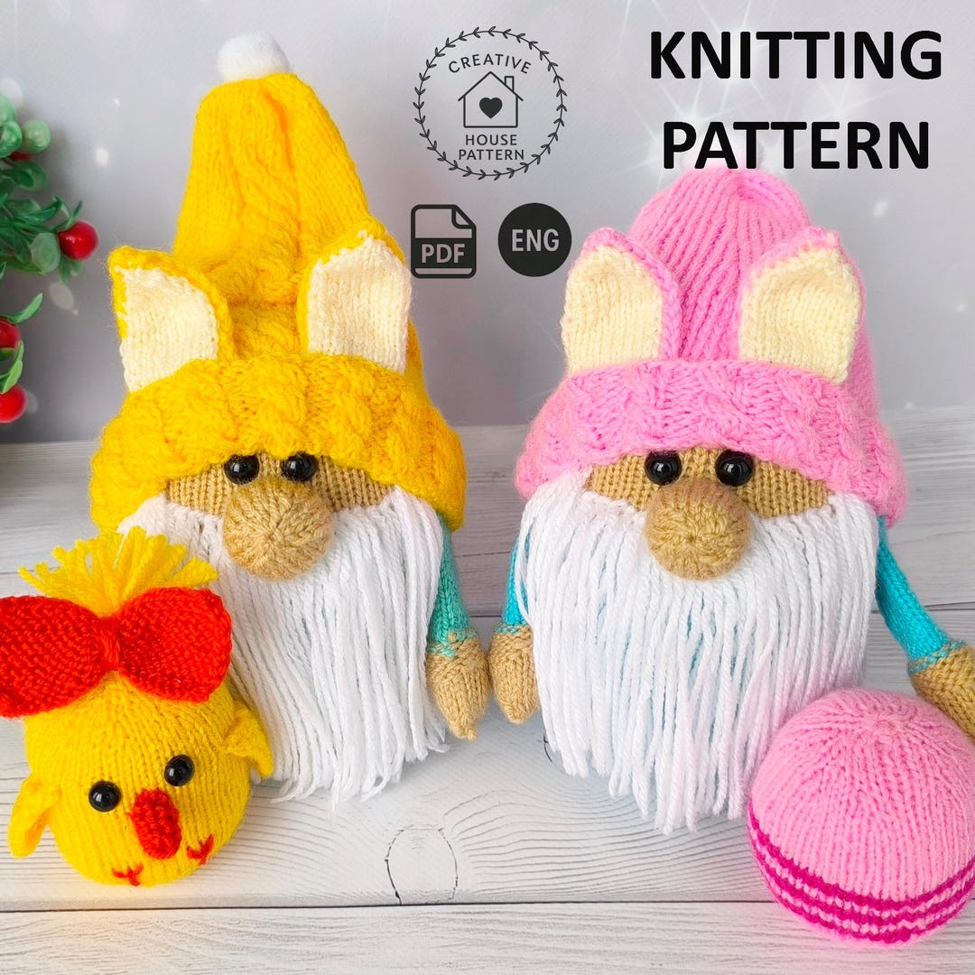 Easter Gnomes Knitting Pattern Bundle PDF English, Adorable Spring ...
